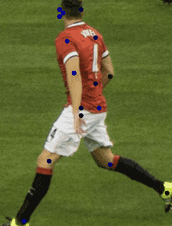 Pose detection with location of each body part